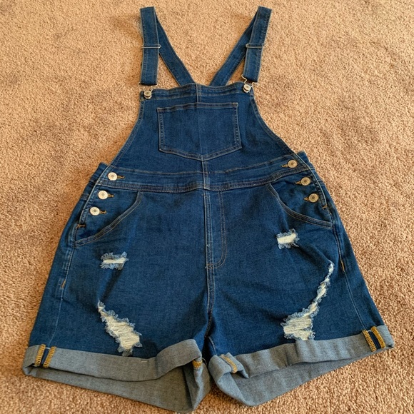 JEANS | Shorts | Jeans Denim Shorts Overalls Medium | Poshmark